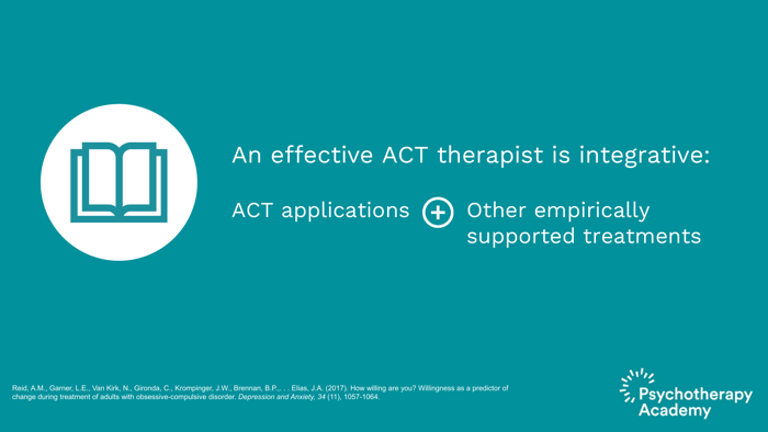 ACT Integrates Evidence-Based Applied Behavioral Science ...